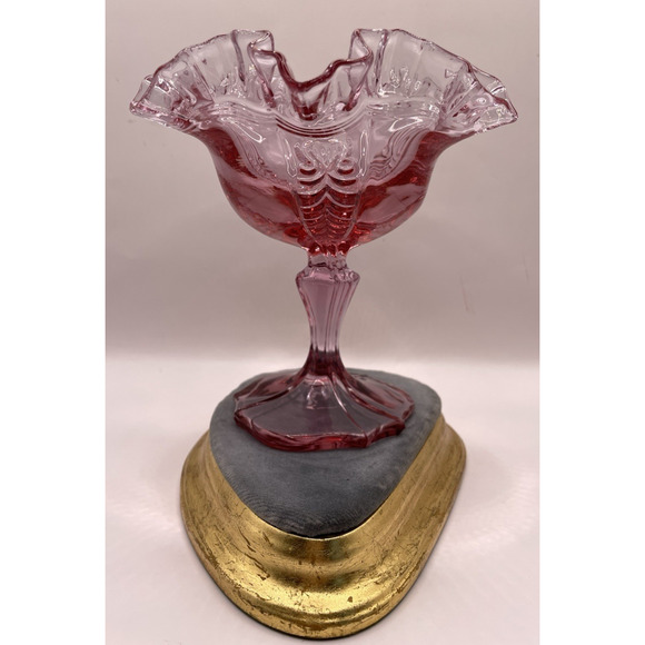 Fenton | Accents | Vintage Fenton Empress Cranberry Colonial Pink ...